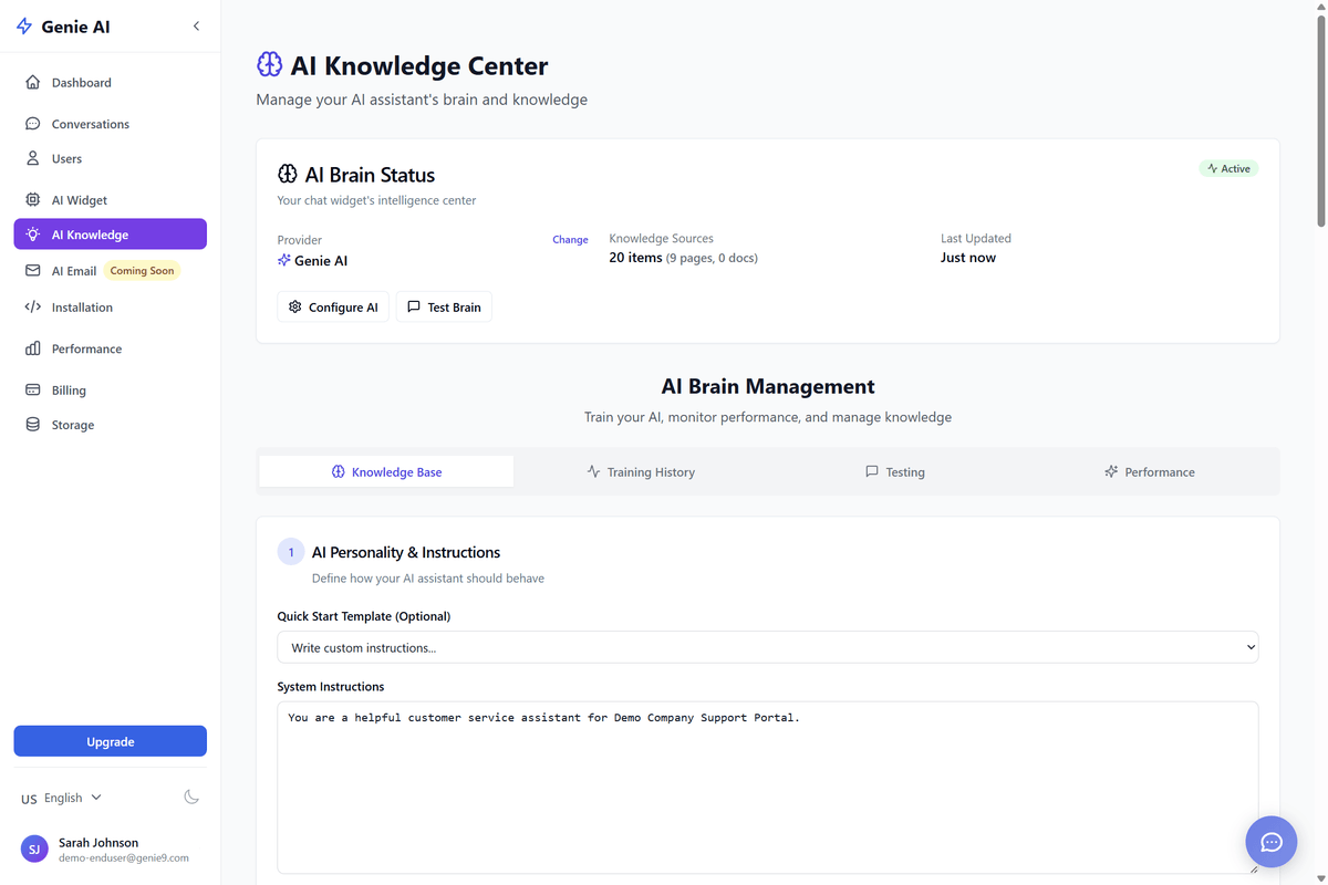Features - Genie AI Chat | GPT-5 Powered Customer Support | Genie AI Chat - Genie9